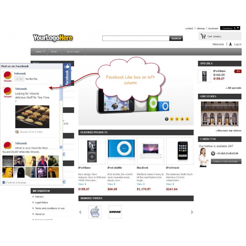 PrestaShop Facebook Like Box Module | Plugin