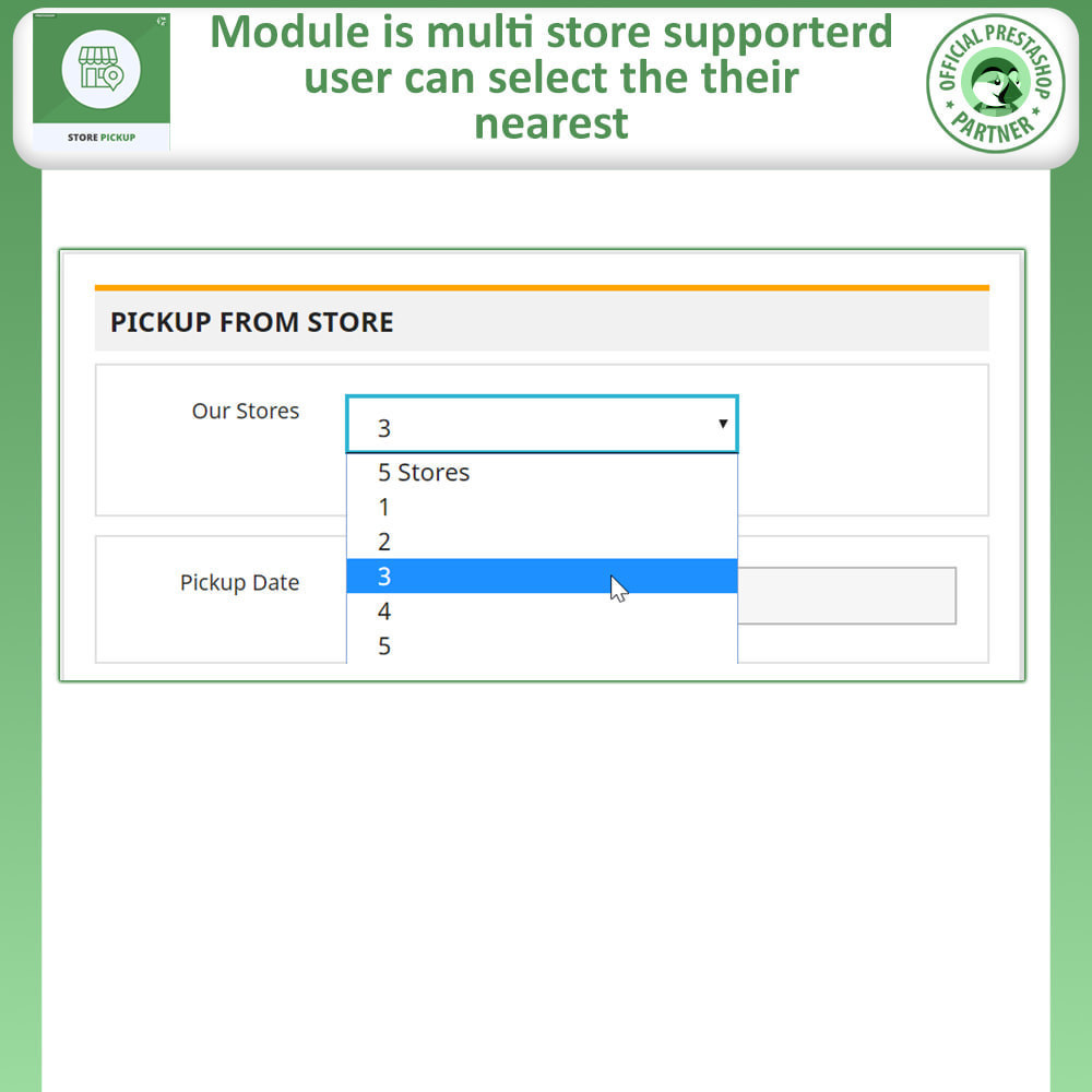 Module de retrait en magasin PrestaShop: commandes locales