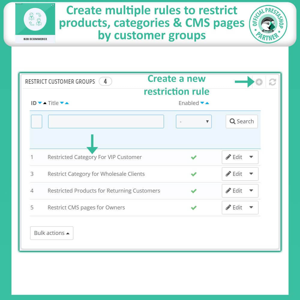 Moduł Prestashop B2B - w pełni hurtowy handel elektroniczny B2B