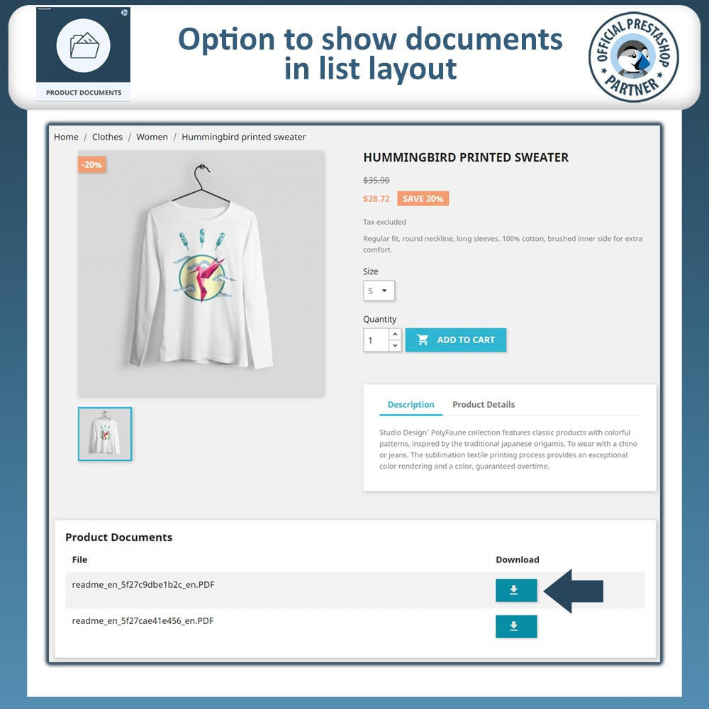 Prestashop Product Document Module