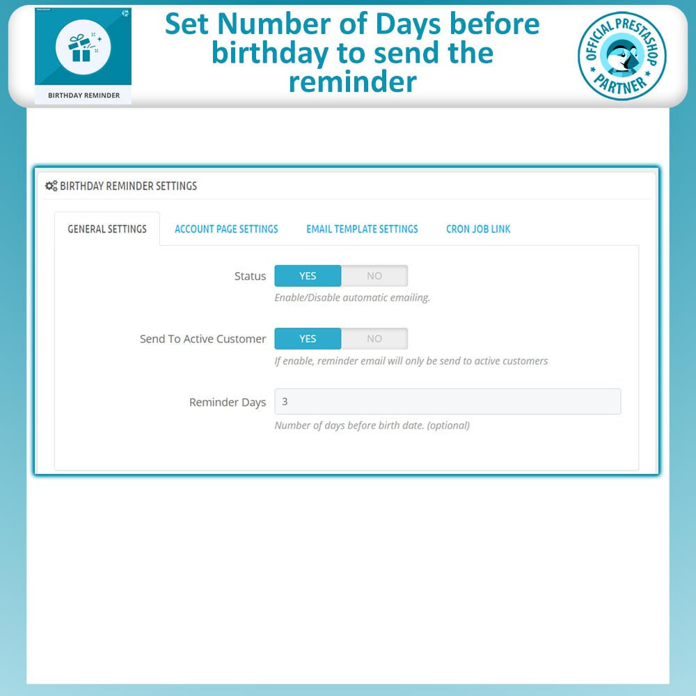 PrestaShop Birthday Reminder Module | Send Greetings Easily