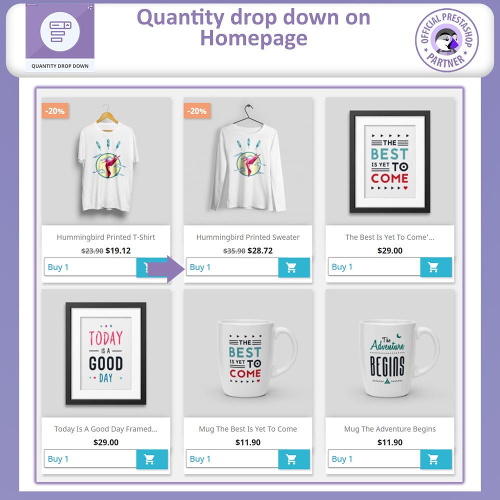 PrestaShop Quantity Drop Down Module – Show Stock