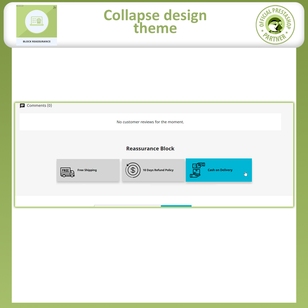 Block Reassurance with Animation - Prestashop Addons