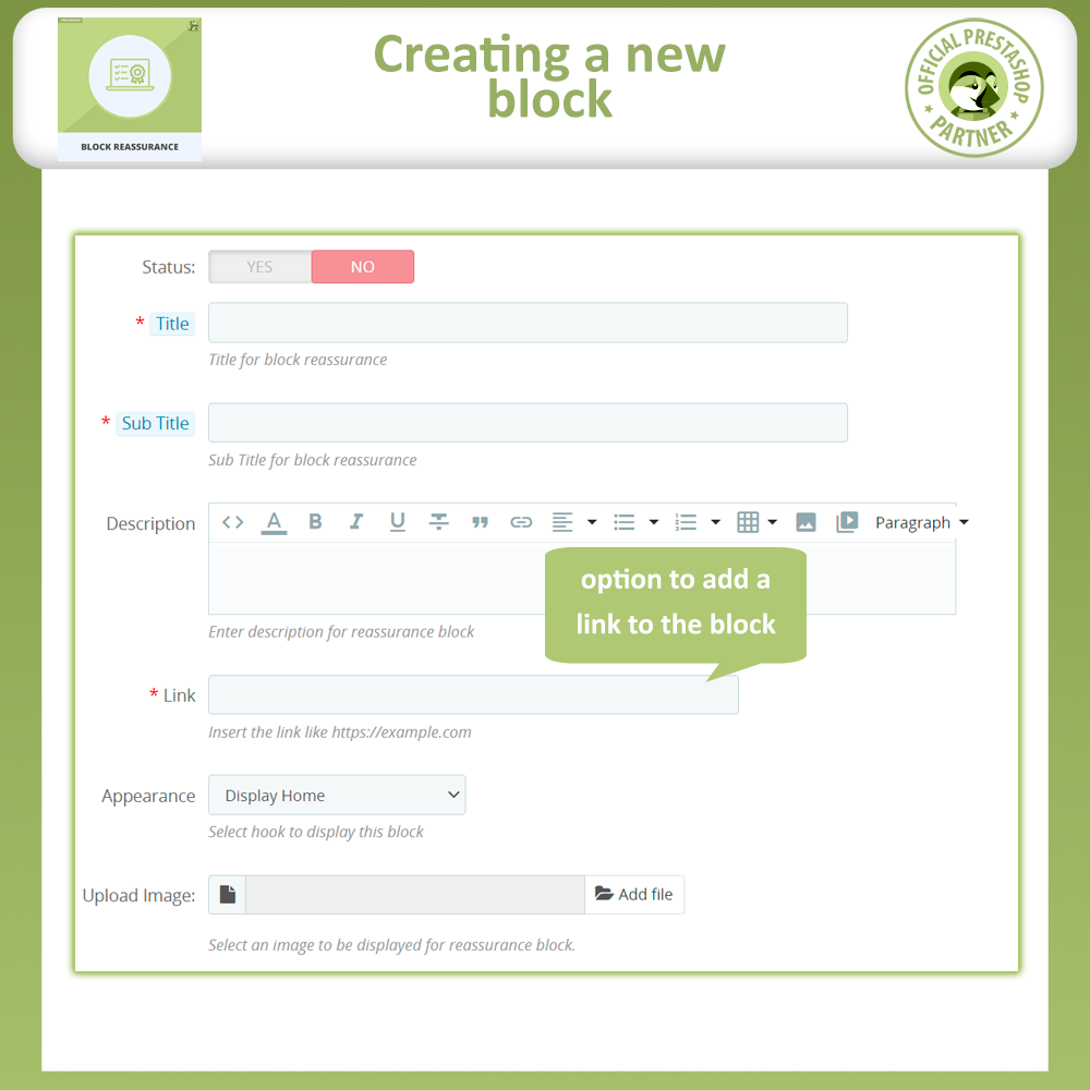 Block Reassurance with Animation - Prestashop Addons