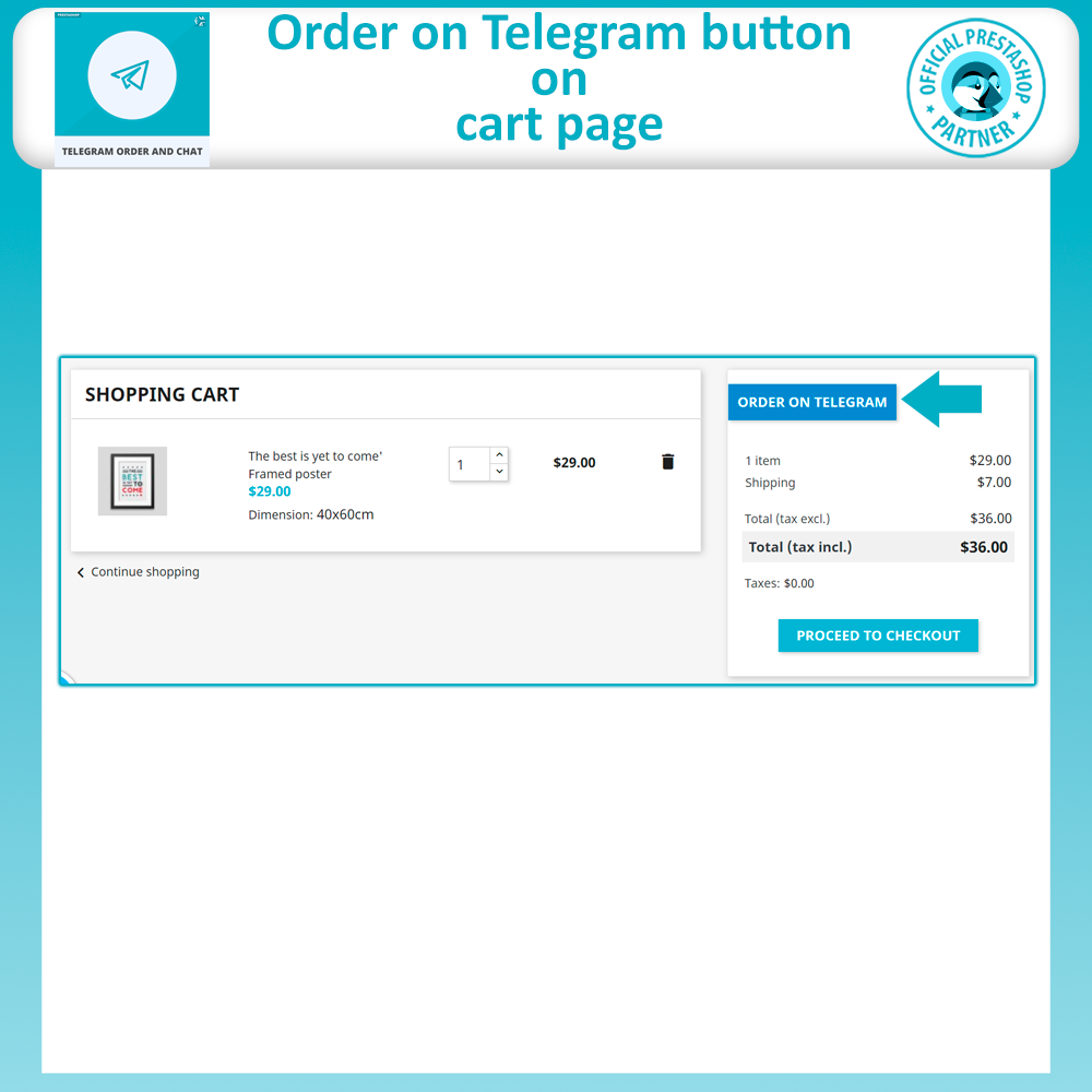 PrestaShop Telegram Chat & Order Notification Integration