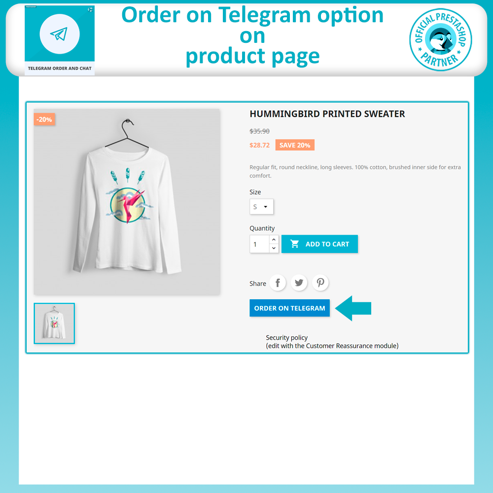 PrestaShop Telegram Chat & Order Notification Integration