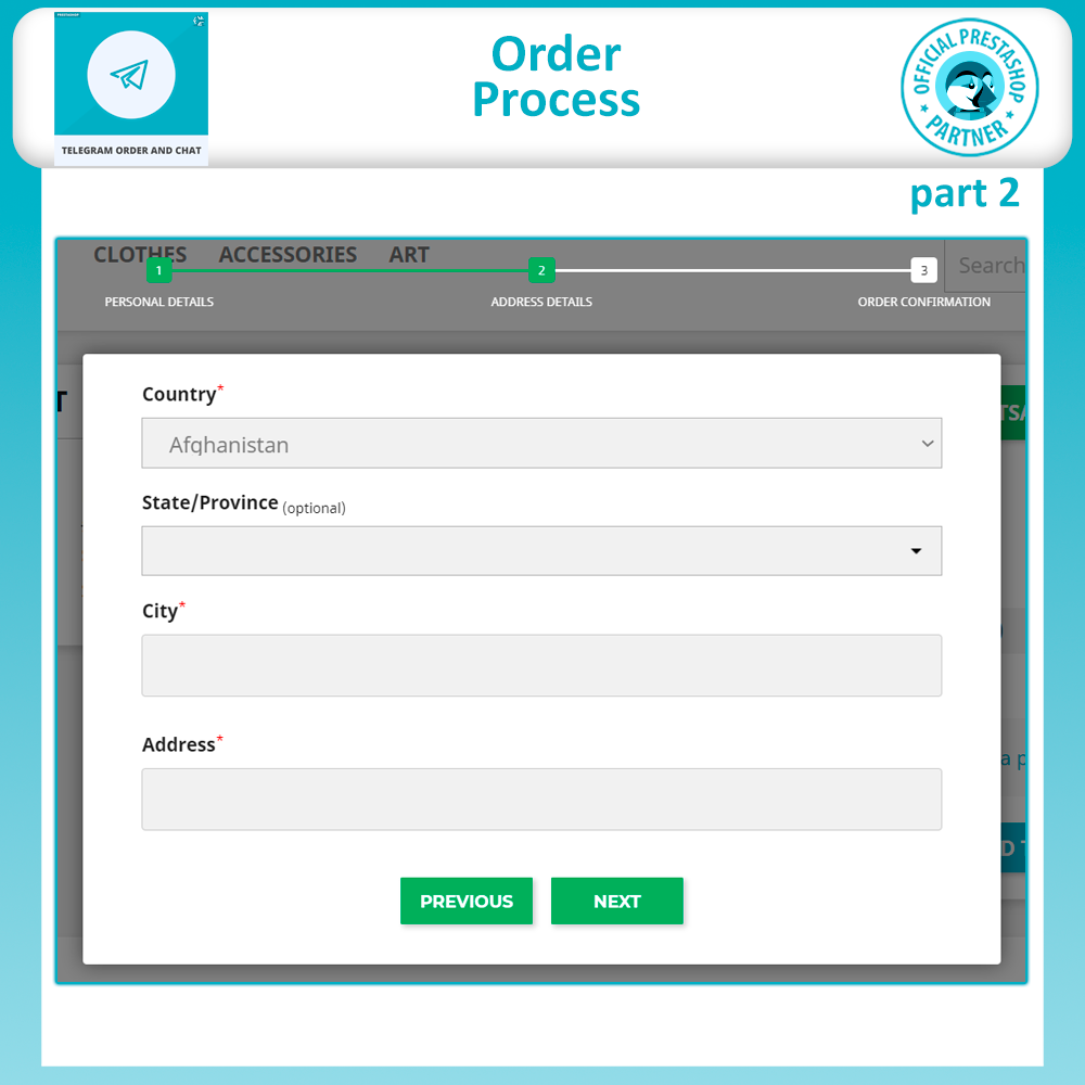 PrestaShop Telegram Chat & Order Notification Integration
