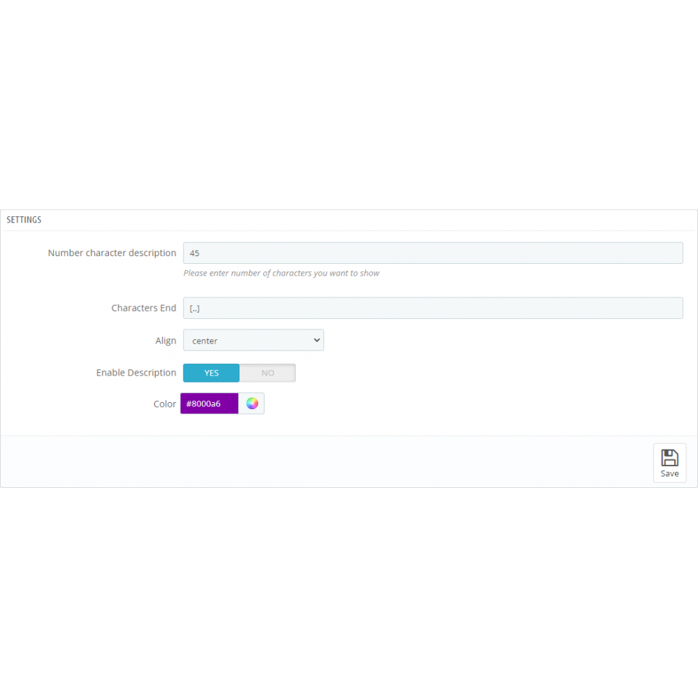 Prestashop Product Description on Listing
