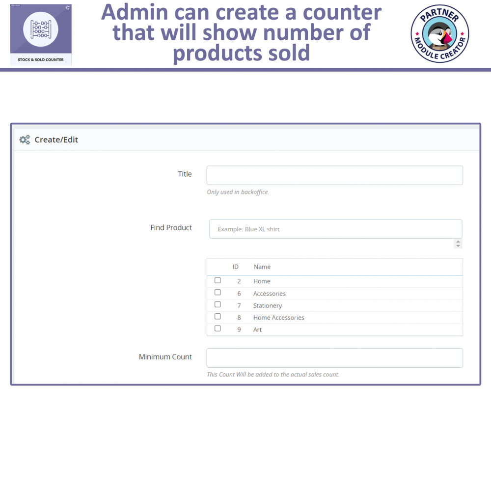 Prestashop Stock and Sold Counter - Display Product Info
