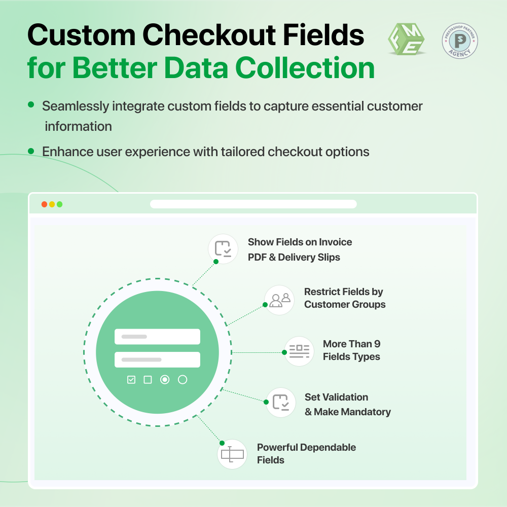 Prestashop Custom Checkout Fields:PrestaShop Data Entry