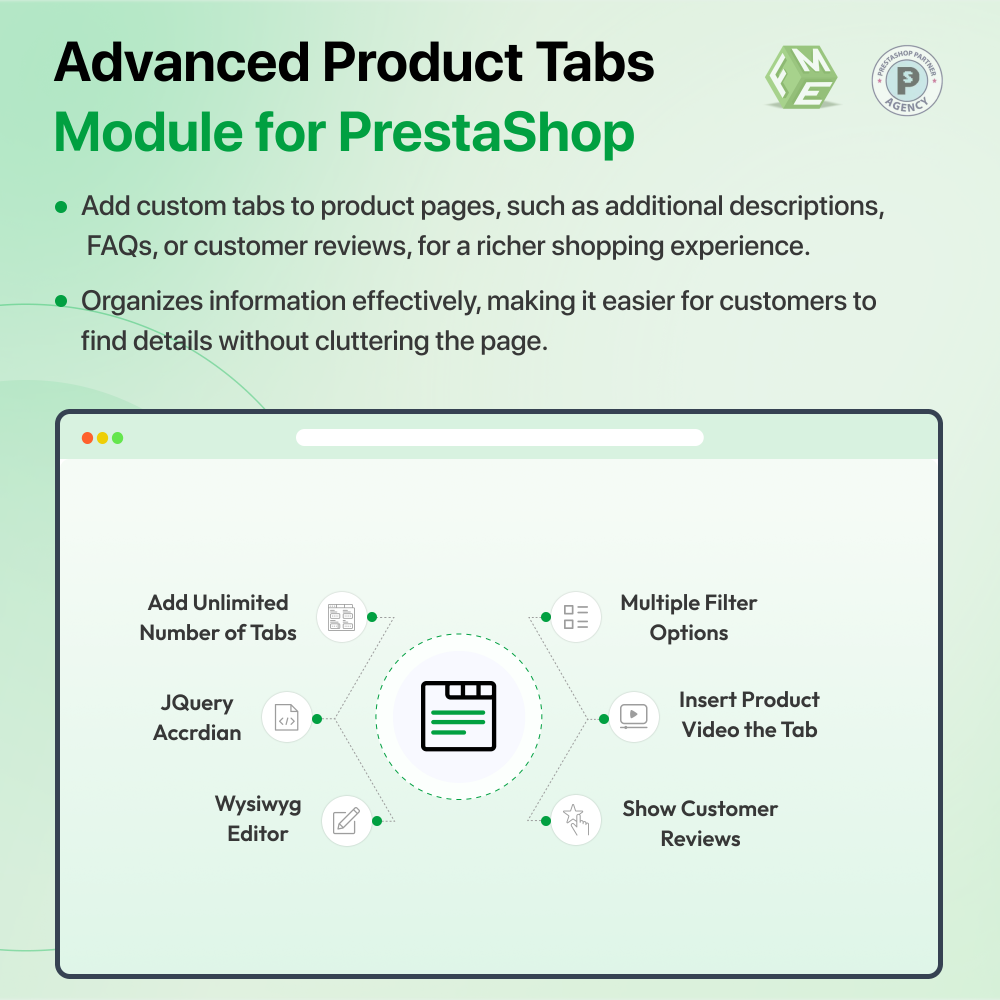 Add Extra Product Tabs with PrestaShop Module Tabs by FME