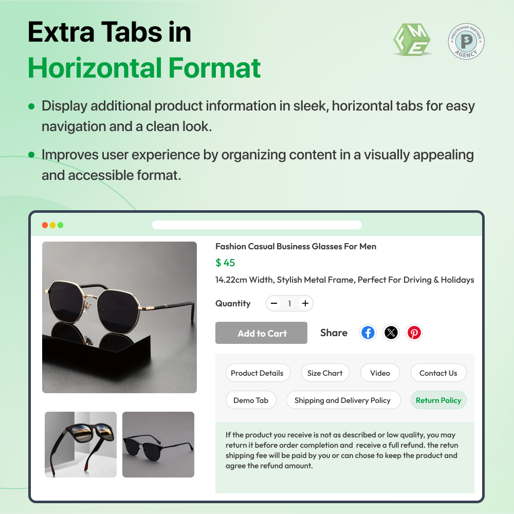 Add Extra Product Tabs with PrestaShop Module Tabs by FME