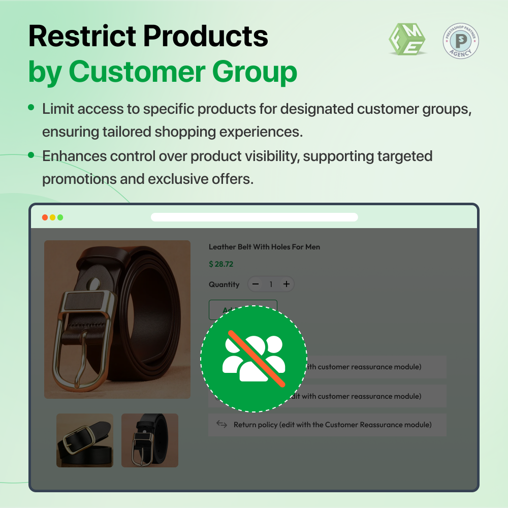 Prestashop Restreindre groupes clients par produits