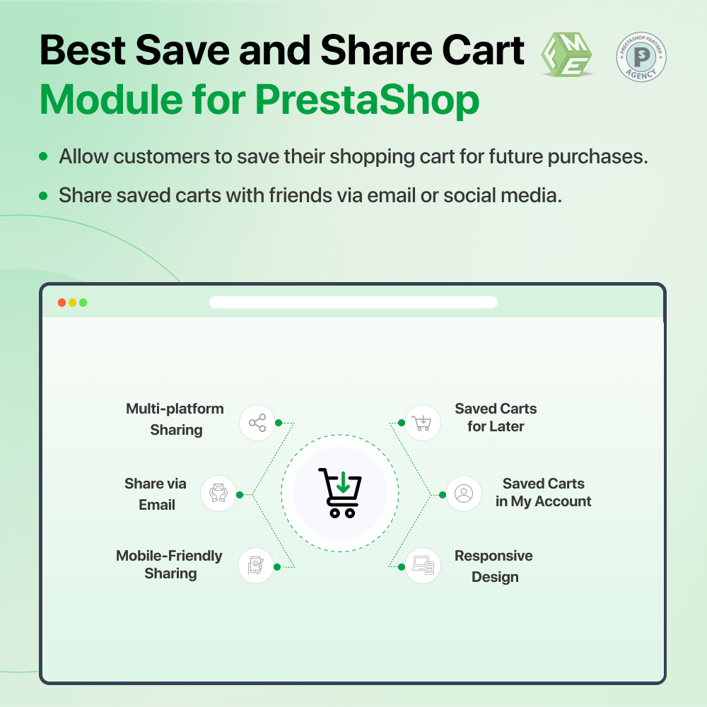PrestaShop Cart Save & Share Module - Easy, Fast, Reliable