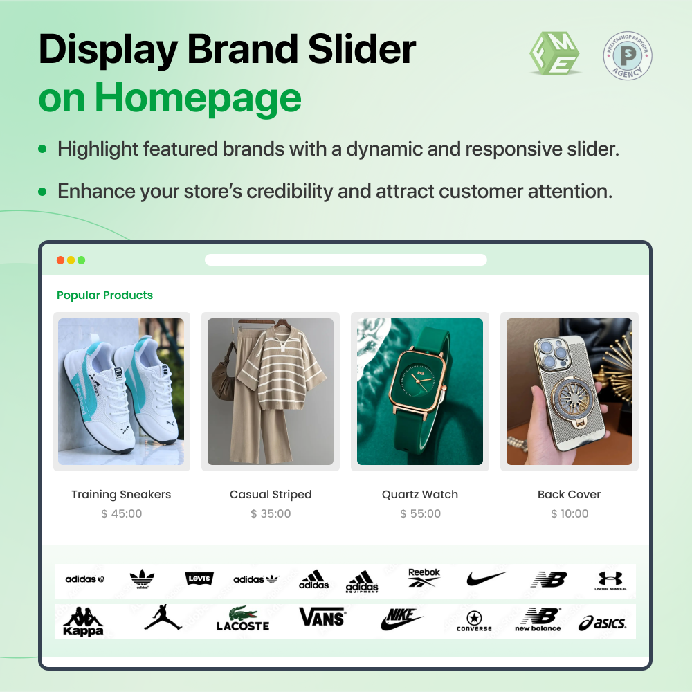 Prestashop Brand Slider | Brand Logos Carousel Slider
