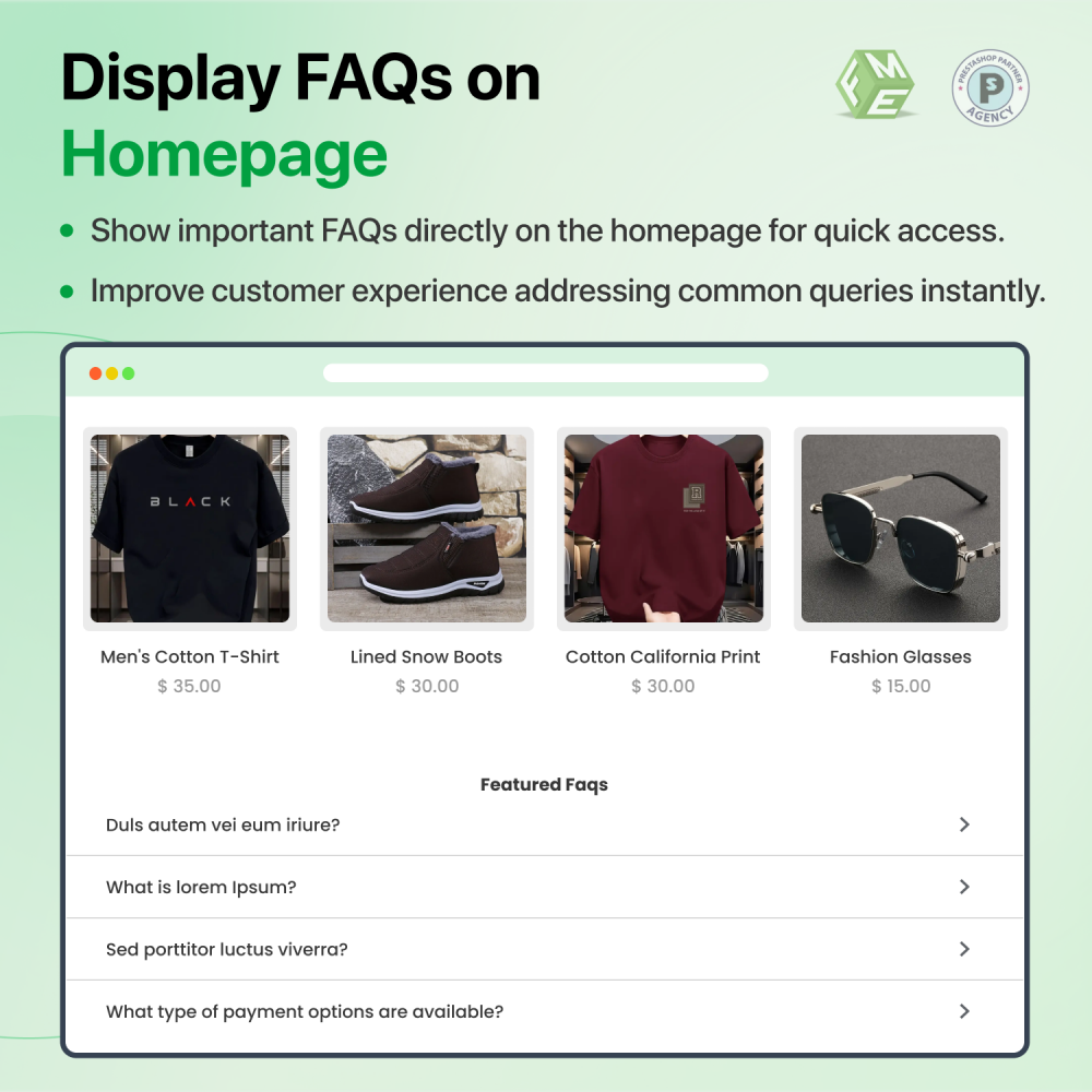 Prestashop FAQs Module - Quickly Create A Separate FAQ Page