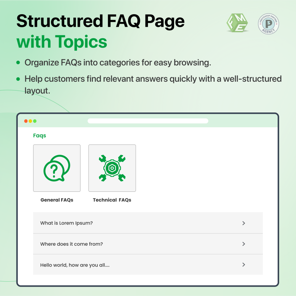 Módulo FAQ Prestashop - Crea Página FAQ