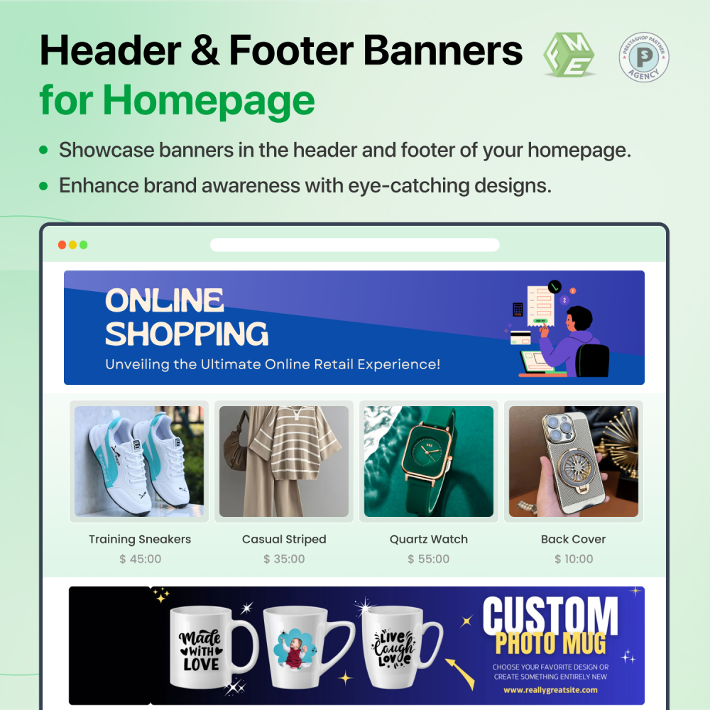 Módulo de Banners Criativos para PrestaShop