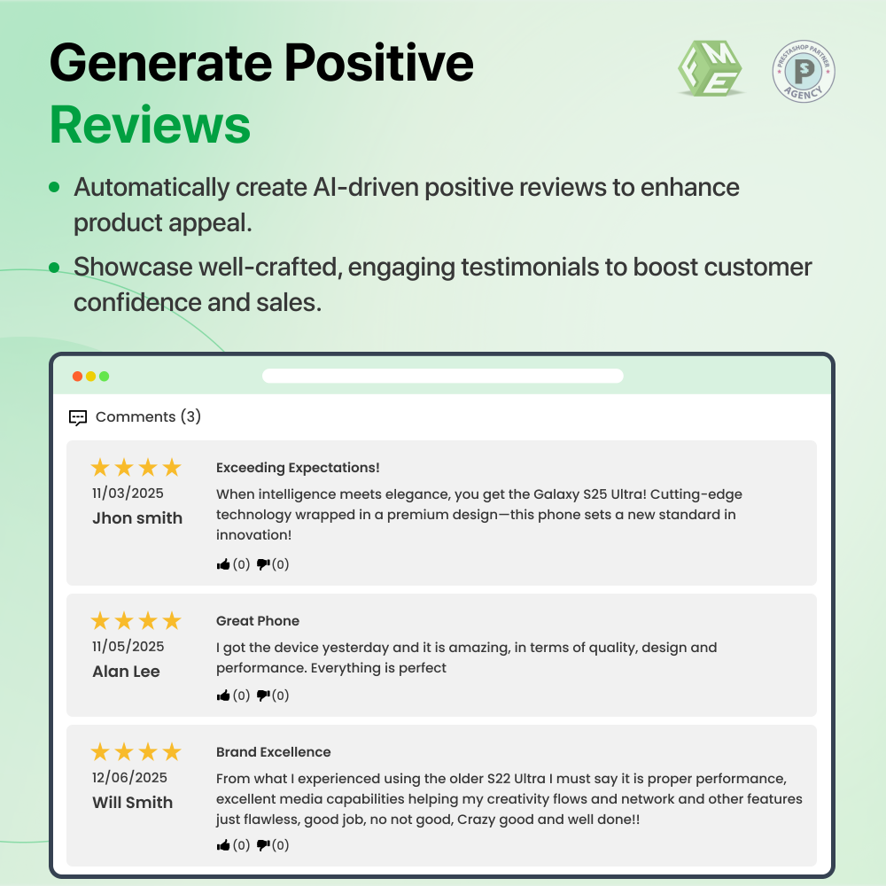 AI Review Generator for PrestaShop – Automate Reviews