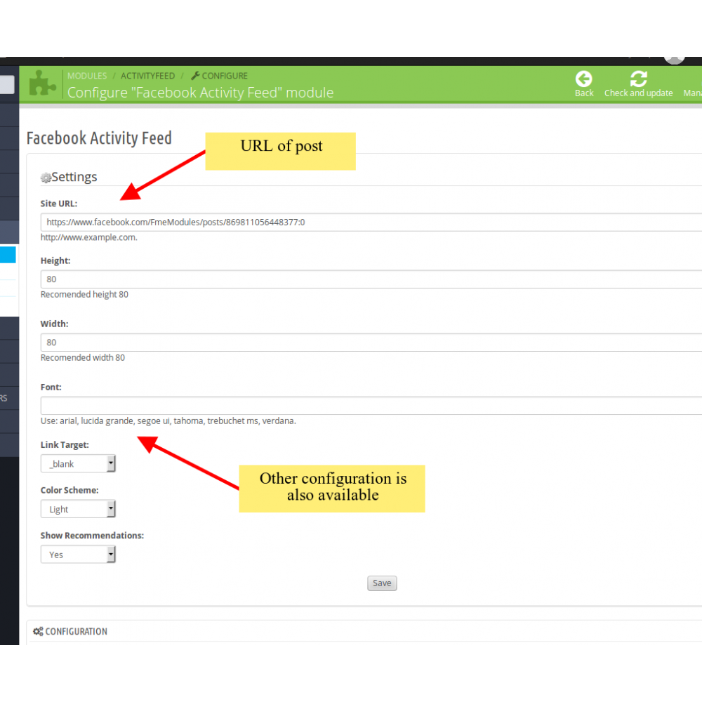 PrestaShop Facebook Activity Feed Module , FME Modules
