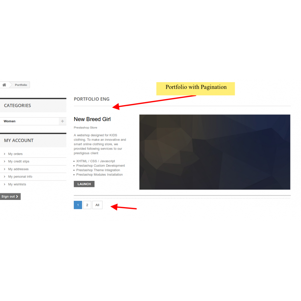 Free Portfolio Module for PrestaShop – Showcase Projects