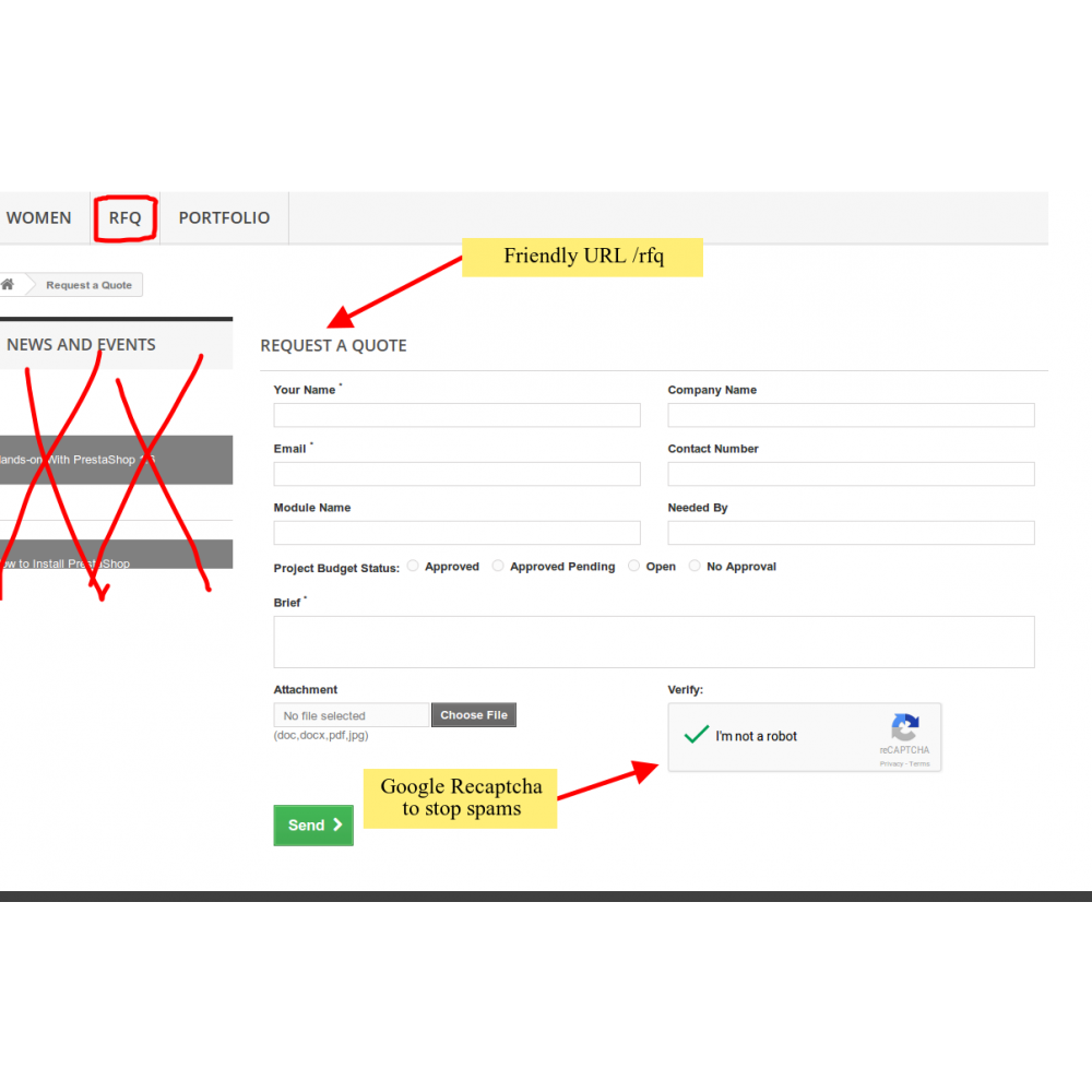 Module de demande de devis gratuit