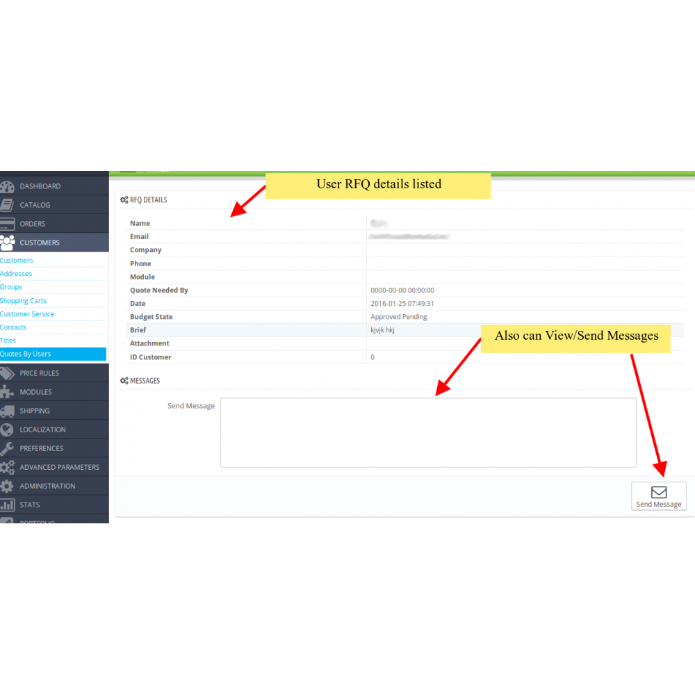 Module de demande de devis gratuit