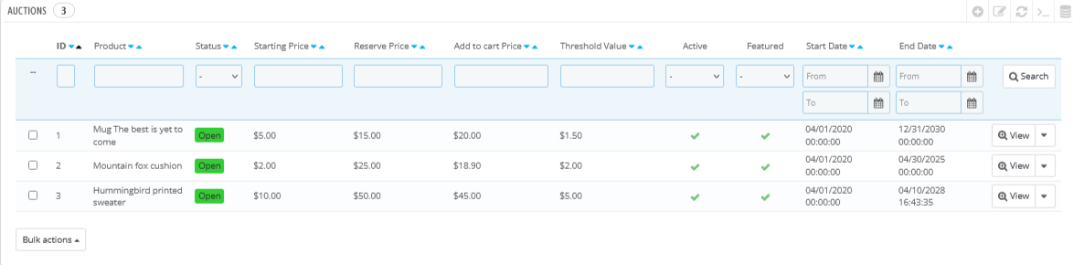 How to Sell Products by Auction in PrestaShop?